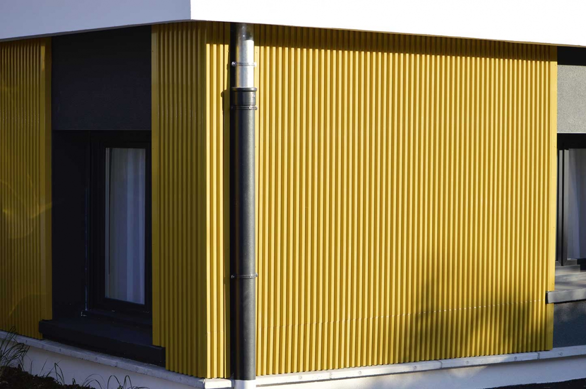 Gantois - Examples Building - Facade cladding - Perforated ribbed sheet