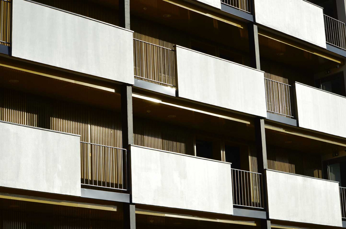 Gantois - Examples Building - Facade cladding - Perforated ribbed sheet